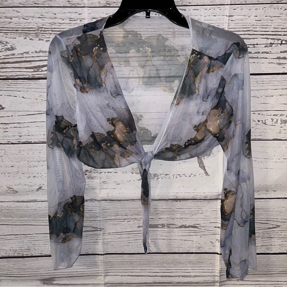 SHEIN | Sweaters | Shein Sheer Floral Shrug | Poshmark